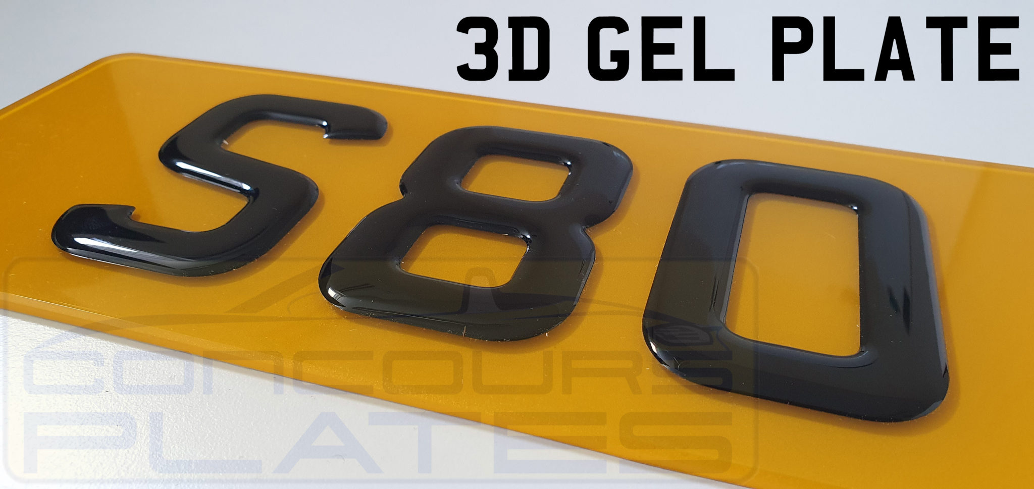 3D GEL Number Plate Letters & Numbers | Concours Plates