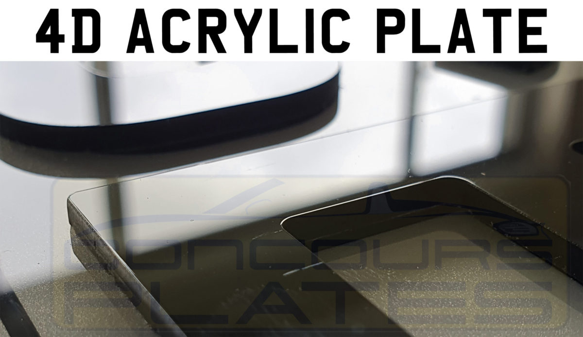 X Letter Digit 4D Acrylic | Concours Plates