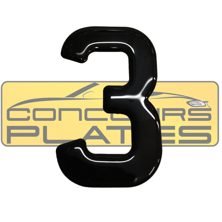 3D GEL Number Plate Letters & Numbers | Concours Plates